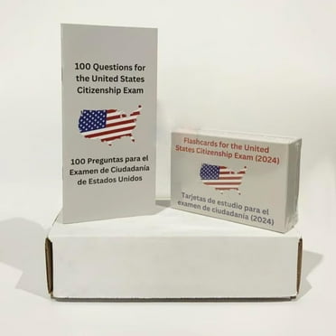 U.S Civics Test Flash Cards Combo Set, Naturalization Study Guide with ...
