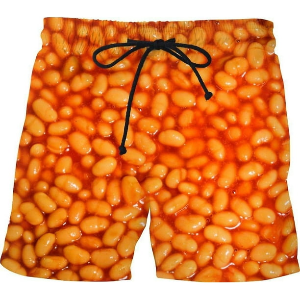 Cloocl Men's Shorts Gourmet Instant Noodles Sausage Pizza 3d Print ...