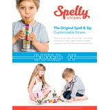 Spelly Straws Reusable Drinking Straws for Kids - Safe BPA Free Plastic ...