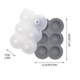 Flower Ice Cube Mold, 6 Cavity Ice Ball Tray Easy Release Stackable Lid ...