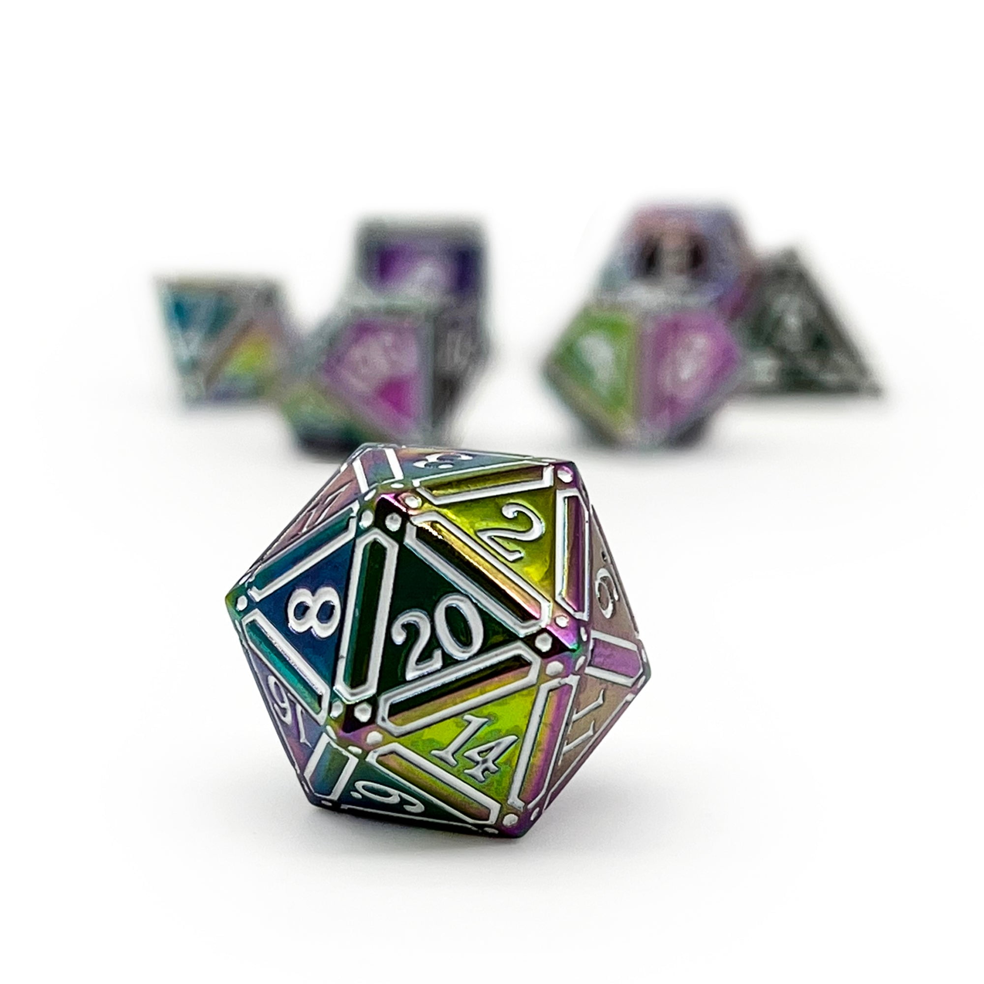 Ironworks - Particle Blast 7 Piece RPG set Alloy Dice - Walmart.com