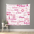 Balery Breast Cancer Pink Ribbons Awareness (2) Pattern Tapestry 60x51 ...
