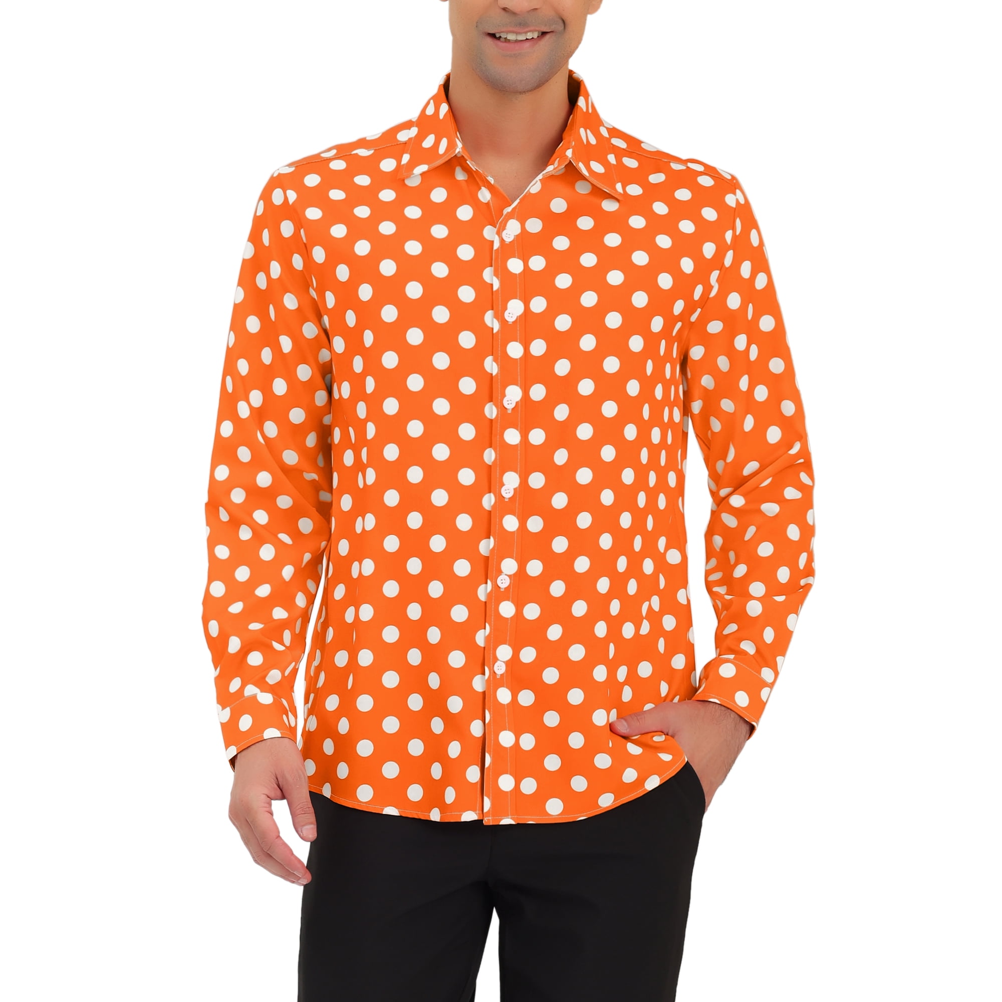 Click here for Inspire Chic Mens Shirt Polka Dots Pattern Point C... prices