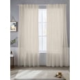 Beige Sheer Curtains for Living Room Bedroom, White Swan Light ...