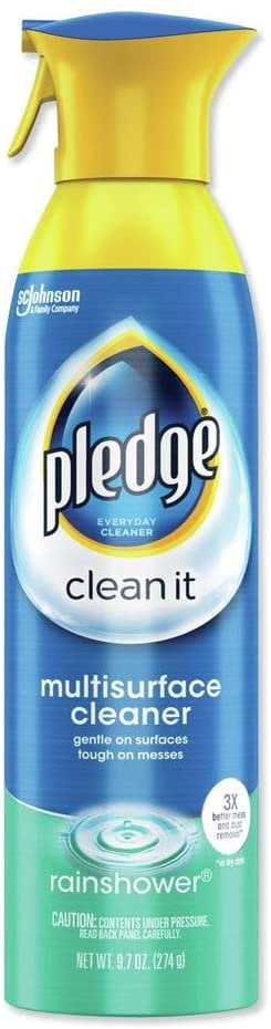Pledge Multi Surface Everyday Cleaner Aerosol Spray, Rainshower 9.70 oz ...