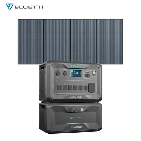 Bluetti 3000W Solar Generator AC300&B300 Modular Power System With 1Pcs ...