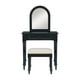 Powell Furniture Blackledge Mirror Vanity Set with Stool & Drawer ...
