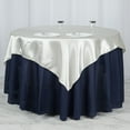 Efavormart 60" SATIN Square Tablecloth Overlay For Wedding Catering Party Table Decorations ...
