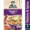 (4 pack) Quaker Instant Oatmeal, Raisin Spice, 12.1oz Dry Mix Hot ...