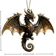 Christmas Hanging Ornaments,Dragon Christmas Ornament 2D Flat Hanging ...