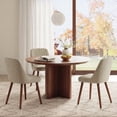 AFO Modern Dining Chair with Solid Wood Legs, Tufted Back Seat for ...