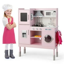 LAZY BUDDY Wooden Pretend Play Kitchen Set Kids Kitchen Playset ...