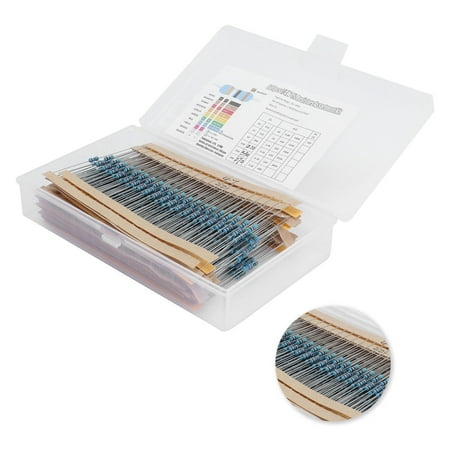 QIILU 600Pcs Resistor Assortment Kit 30 Values 1% Metal Film Resistance ...