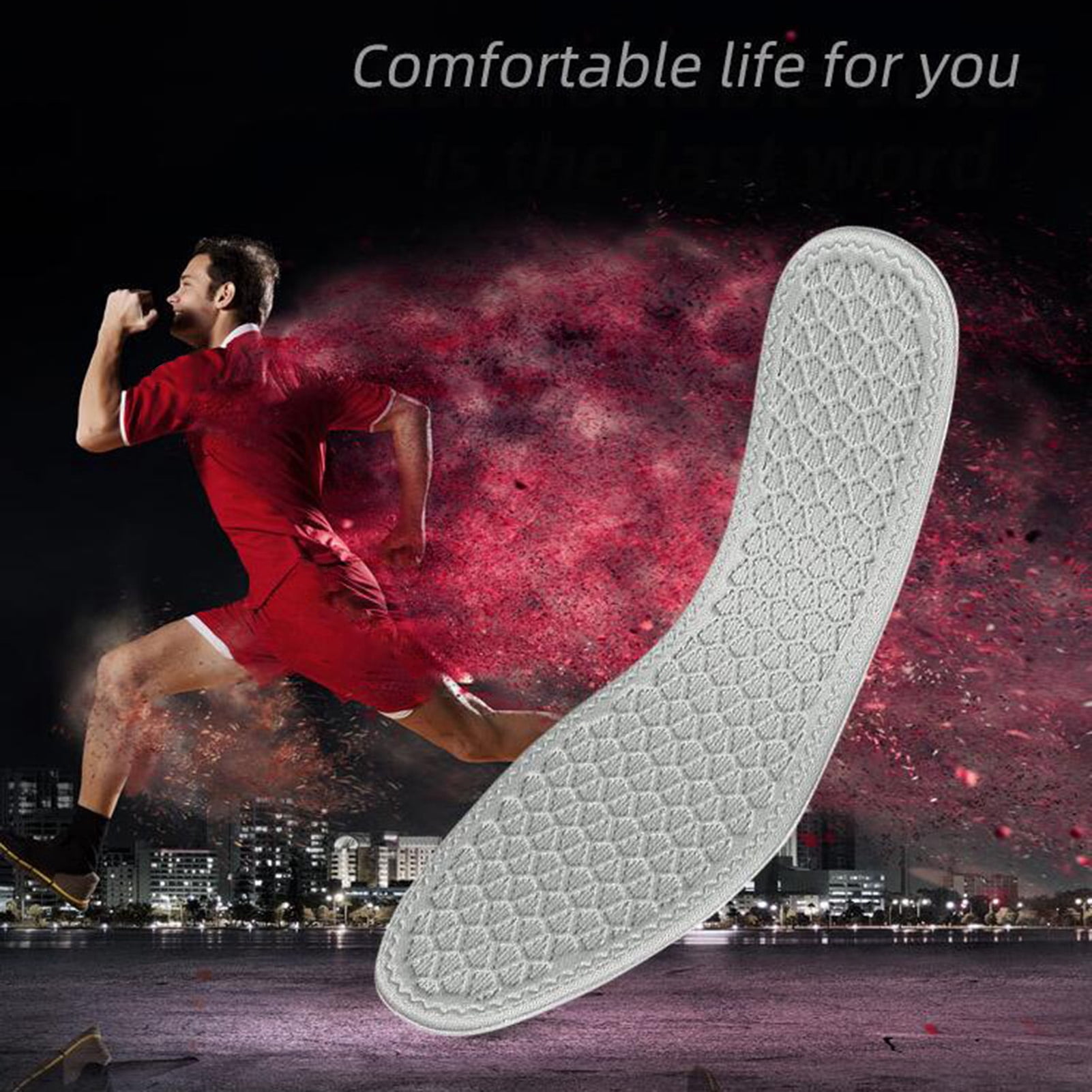 Travelwnat 1 Pair Elastic Shock Absorbing Height Increasing Sports Shoe ...