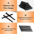 50 Qty 1/4-20 x 2-1/2 Inch Type F Flat Head Thread Cutting Trailer Deck ...