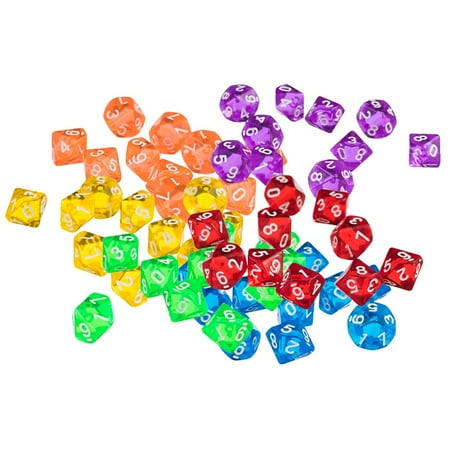 Set Of 60 Pieces Ten Sided D10(0-9) Dice Die For D&D Party Pub Bar ...