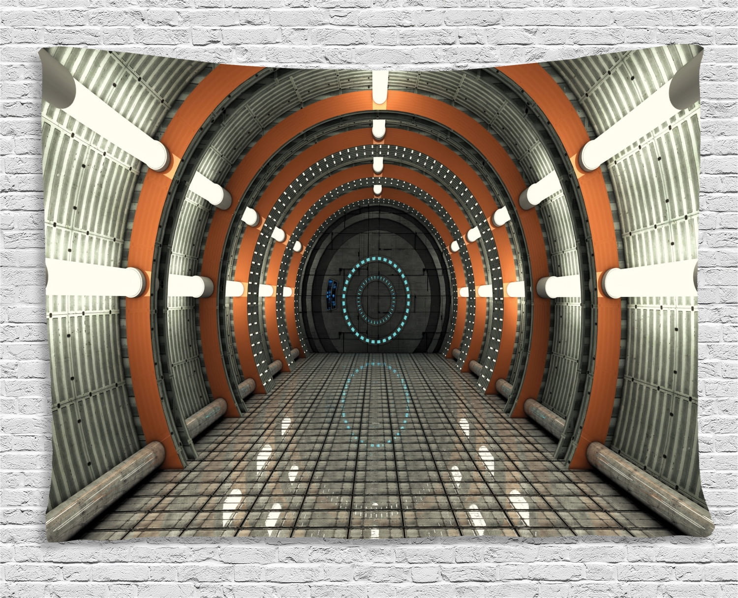 Outer Space Decor Tapestry, Digital Orbital Station Room Artificial ...