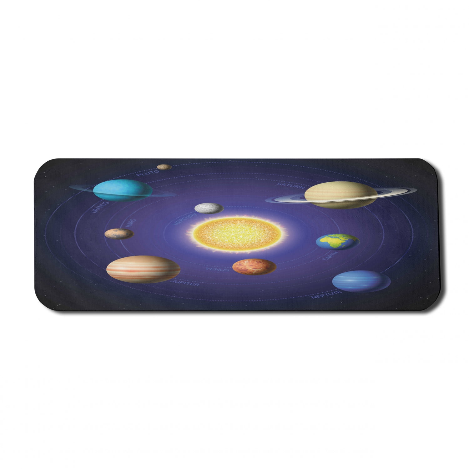 Space Computer Mouse Pad, Solar System Illustration Showing Planets ...