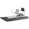 AQUOS 12.5ft Inflatable Pontoon Boat with Haswing Black 12V 55LBS 2.4G ...