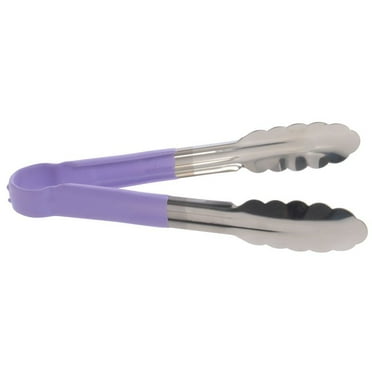 HUBERT® Purple Tongs Stainless Steel Tong with Silicone Handle - 12" L ...