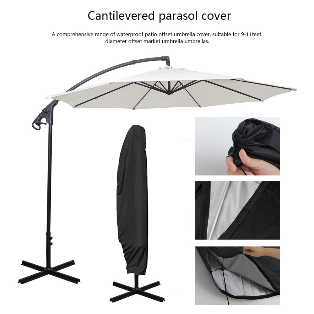 Onever Waterproof Offset Parasol Cantilever Umbrella Cover Outdoor ...