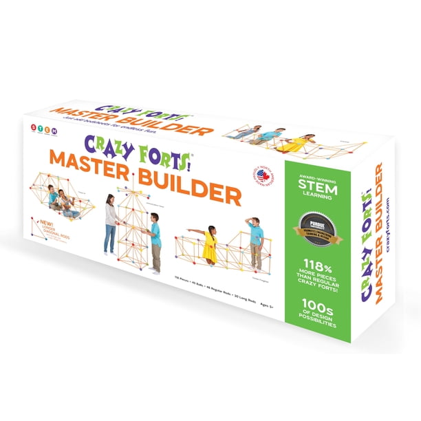 Everest Toys: Crazy Forts! Master Builder - 120 Piece Rod & Ball Fort ...