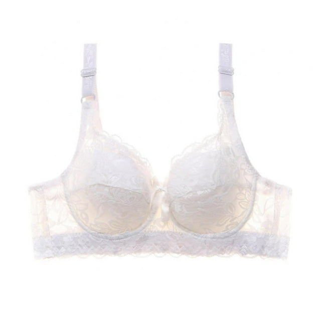 Womens Underwired See Through Sheer Bra Mesh Unlined Sexy Floral Lace