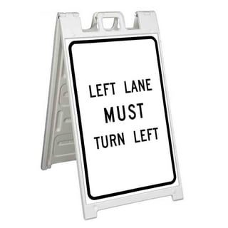 Left Lane Must Turn Left Sign