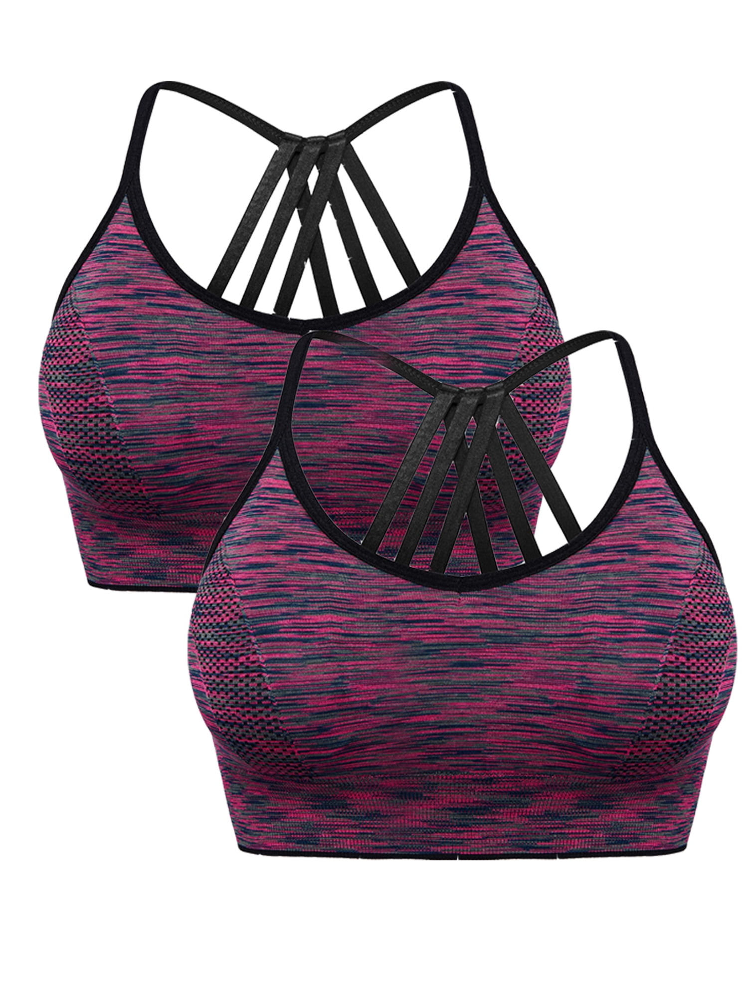 FUTATA 1-3 Pack Sports Bras For Women Longline Padded Bras Criss-Cross ...