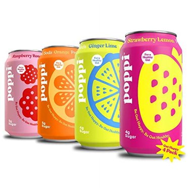POPPI Prebiotic Soda, Gut Health & Immunity, Cider Vinegar, Seltzer ...