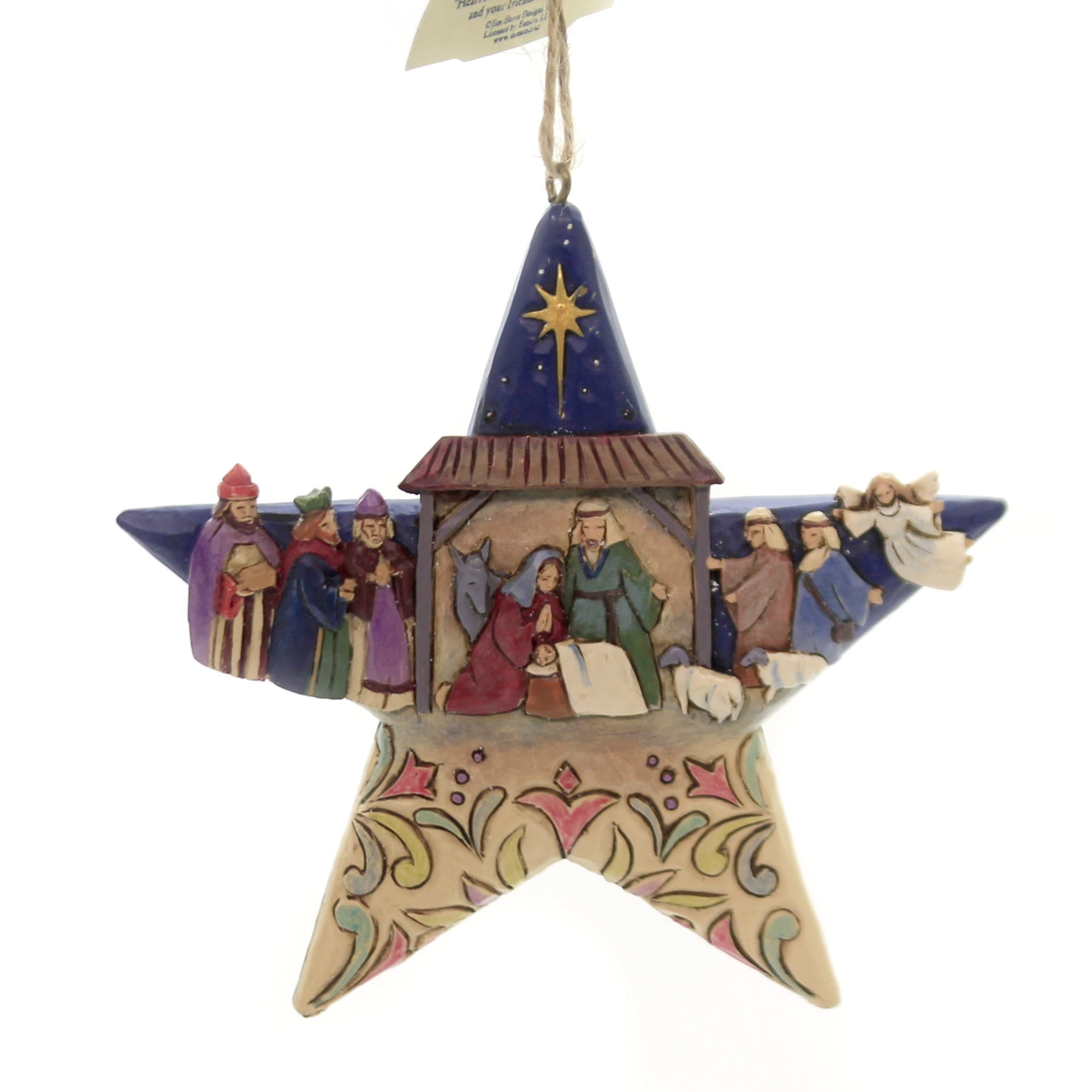 Jim Shore NATIVITY STAR ORNAMENT Polyresin Wisemen Joseph Mary Jesus ...