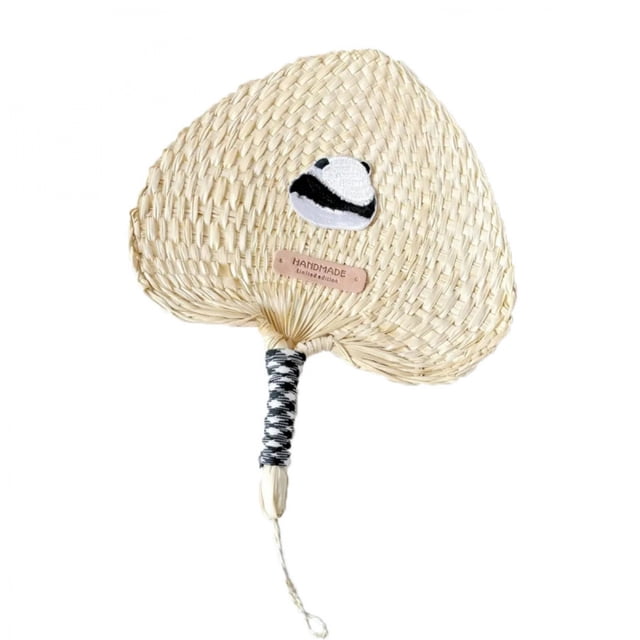 Summer panda fan, hand-embroidered bushel fan, can be carried around ...