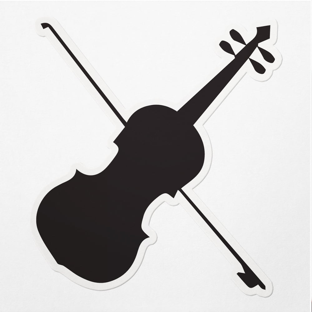 Vinyl Stickers Decals Of Violin Silhouette - Waterproof - Apply On Any ...
