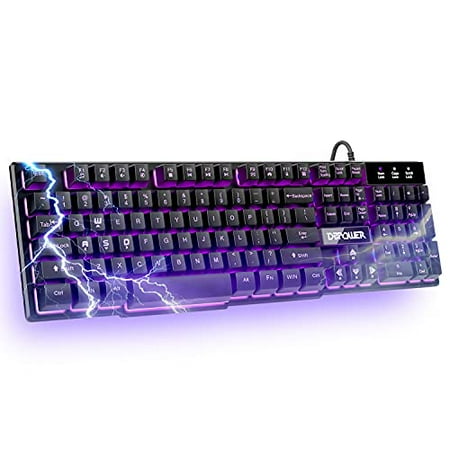 DBPOWER Gaming Keyboard with 3 Colors Breathing LED Backlit?Quiet ...