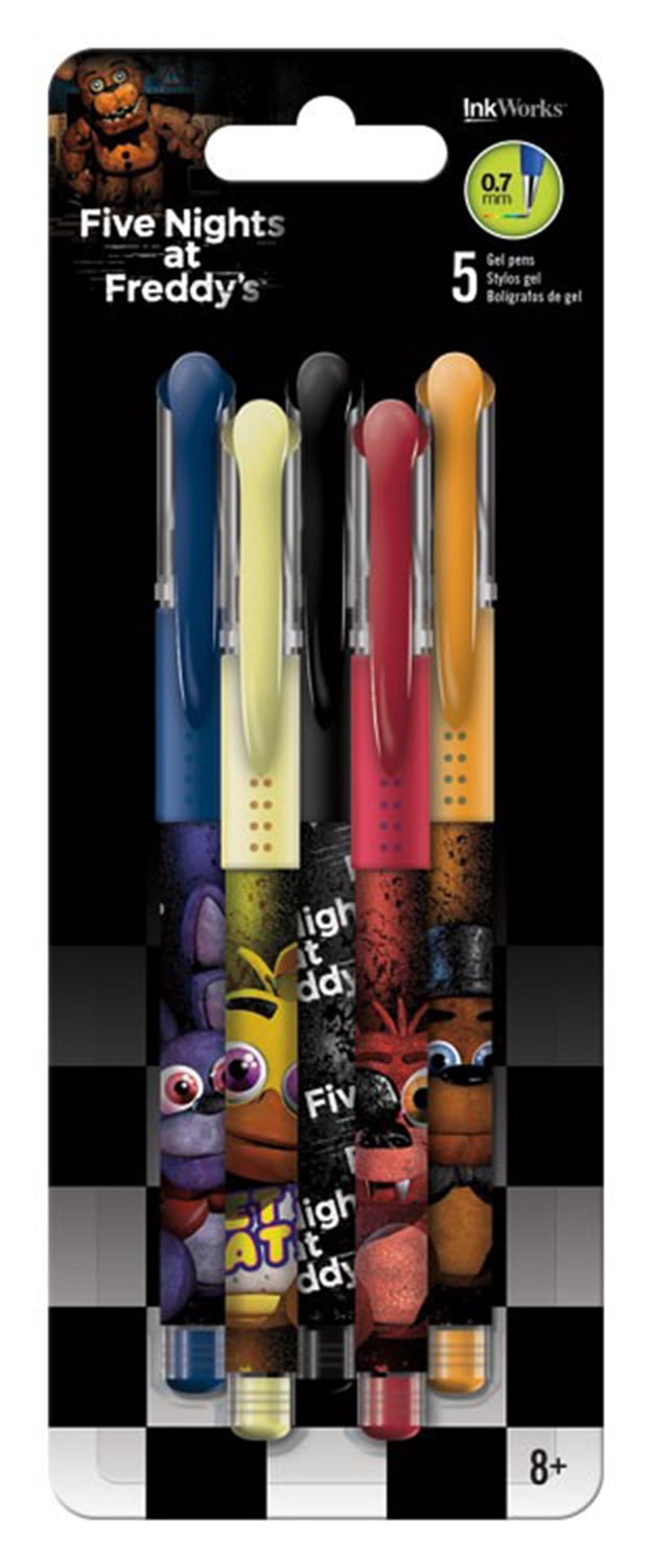 Five Nights at Freddy's Colored Gel Pens, 5-Pack - Walmart.com