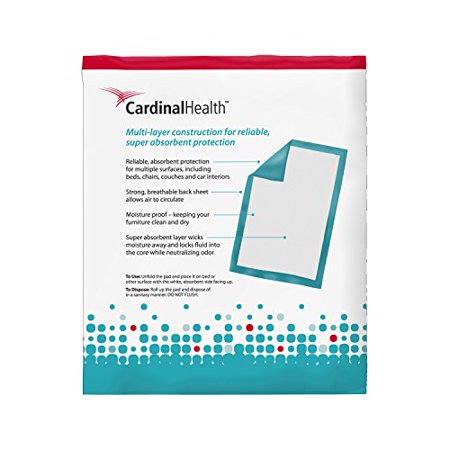 Cardinal Health Protective Underpad Premium Absorbency Extra-Large 10 ...