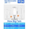 E12 LED Candelabra Bulbs 2W 25W Eqv 250LM 4000K Neutral White, B11 ...