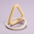 Peps Pet Toy Natural Rubber Triangle w/Cotton Rope (Small Size) Tan ...