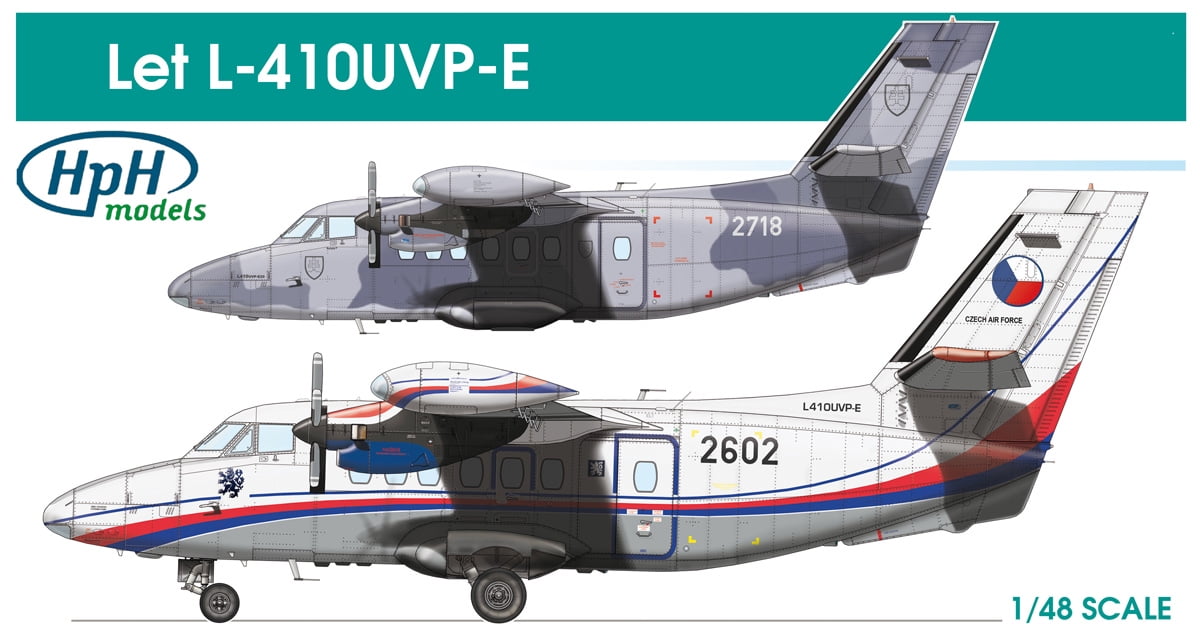 HPH Model 1:48 LET L-410 UVP-E TurboLet- Multimedia Model Kit #48016R ...