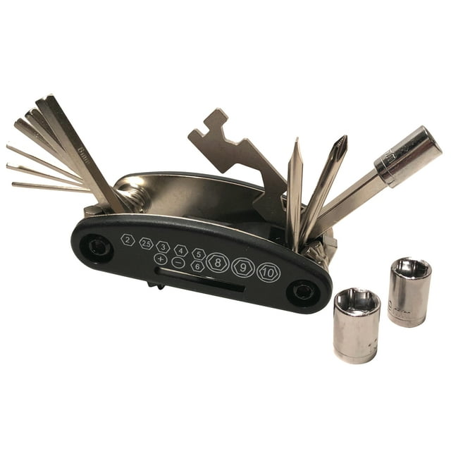 Mini Folding Bicycle Multi Tool With 16 Functions Bike Mechanic Cycling ...