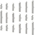 1box 1 box 96pcs Slide on Clasp Slider End Clasps Tubes Stainless Steel ...