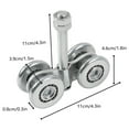 4Pcs Door Double Wheel Sliding Track Roller Heavy-duty Trolley Assembly ...