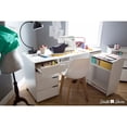 South Shore Portable Crea Sewing Craft Table with Storage Drawers on ...