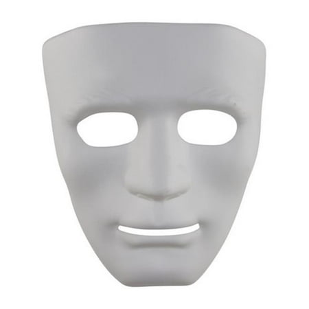 White Full Face Dance Plastic Costume Mask - One Size | Walmart Canada
