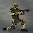 JUNWELL Black 1/6 Soldier Action Figure Model 12 Inch Realistic Army ...