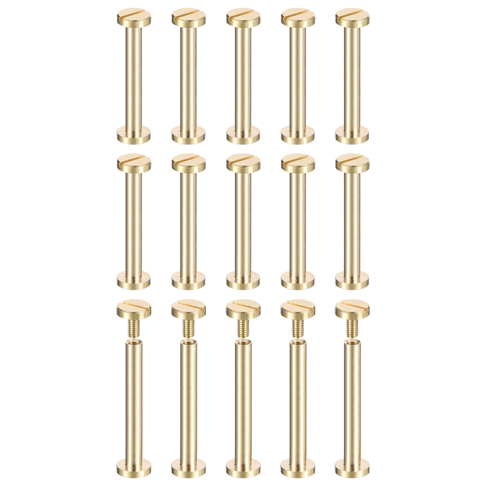 Click here for Uxcell 30pack Brass Chicago Screws  30x8mm Post Na... prices