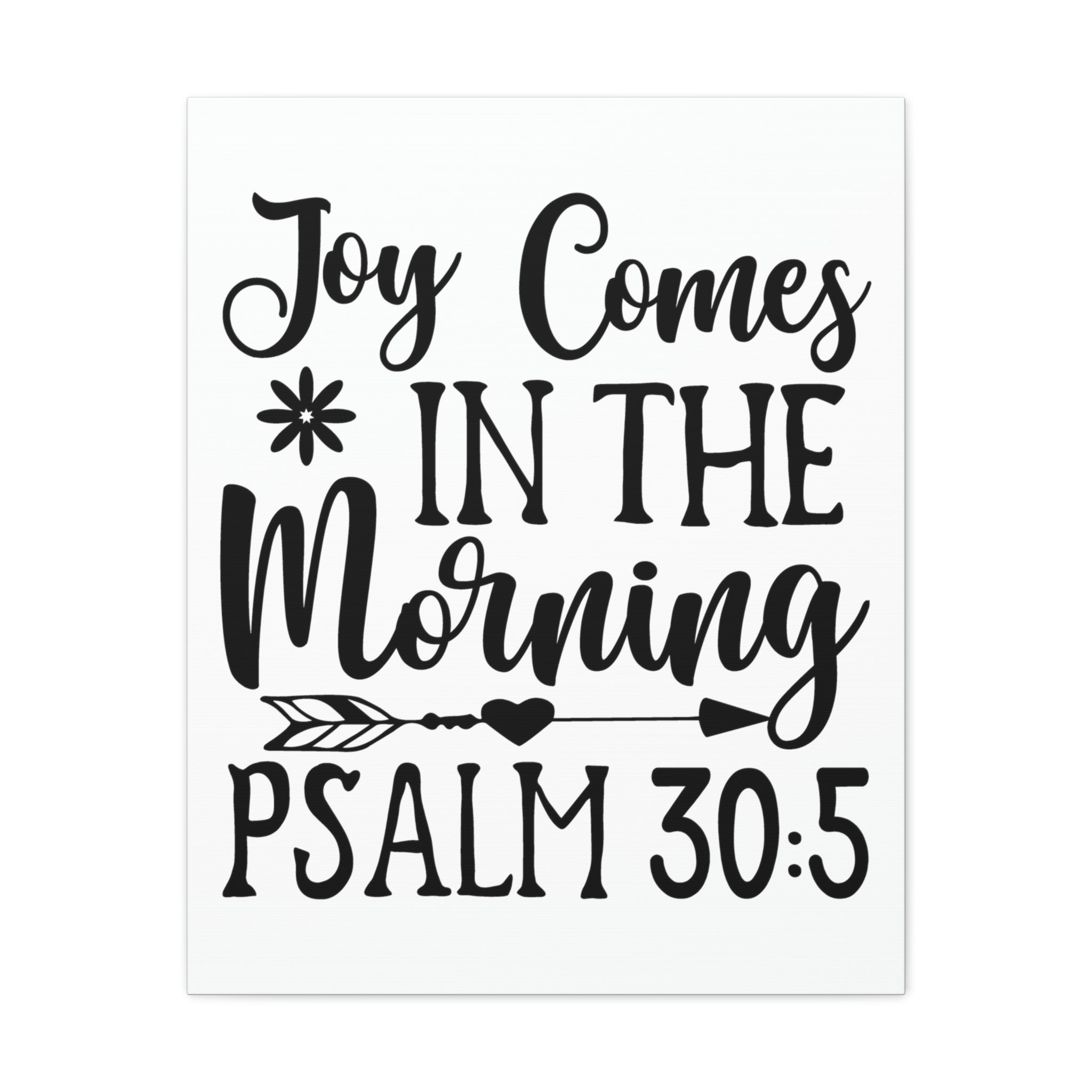 Scripture Walls In The Morning Psalm 30:5 Bible Verse Canvas Christian ...
