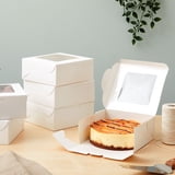 50-Pack 6x6 White Bakery Boxes with Window for Cupcakes, Cakes, Cookies ...