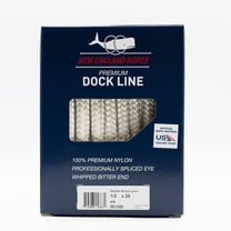 New England Ropes 5/8" Premium 3-Strand Dock Line - White w/... [C6050 ...