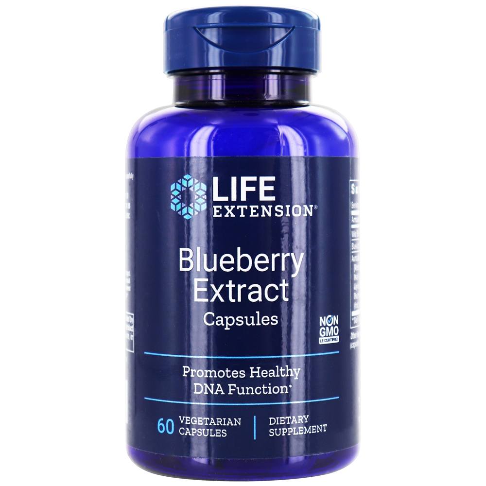 Life Extension - Blueberry Extract Capsules - 60 Vegetarian Capsules ...